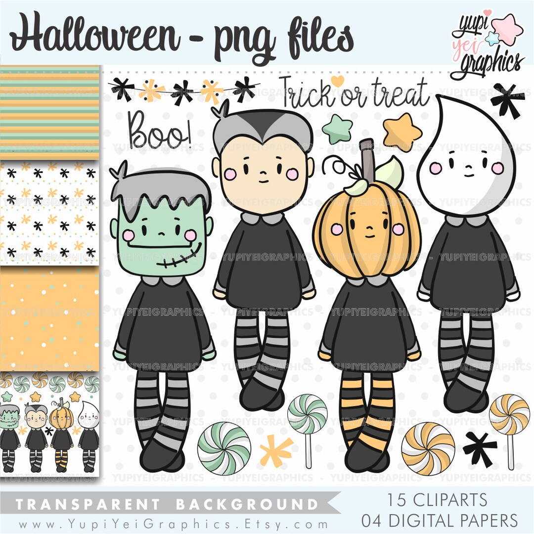 Halloween Clipart, Halloween Graphics, Ghost Clipart, COMMERCIAL USE ...