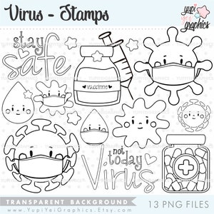Virus Clipart, Medical Clipart, COMMERCIAL USE, Health Clipart ...