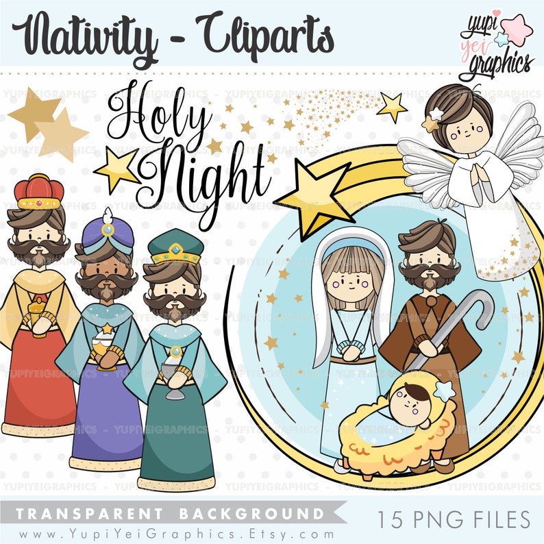 Nativity Clipart Christmas Wise Men Clipart Nativity - Etsy
