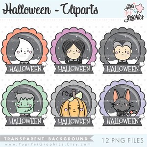 Halloween Clipart, Halloween Graphics, COMMERCIAL USE, Halloween Labels ...