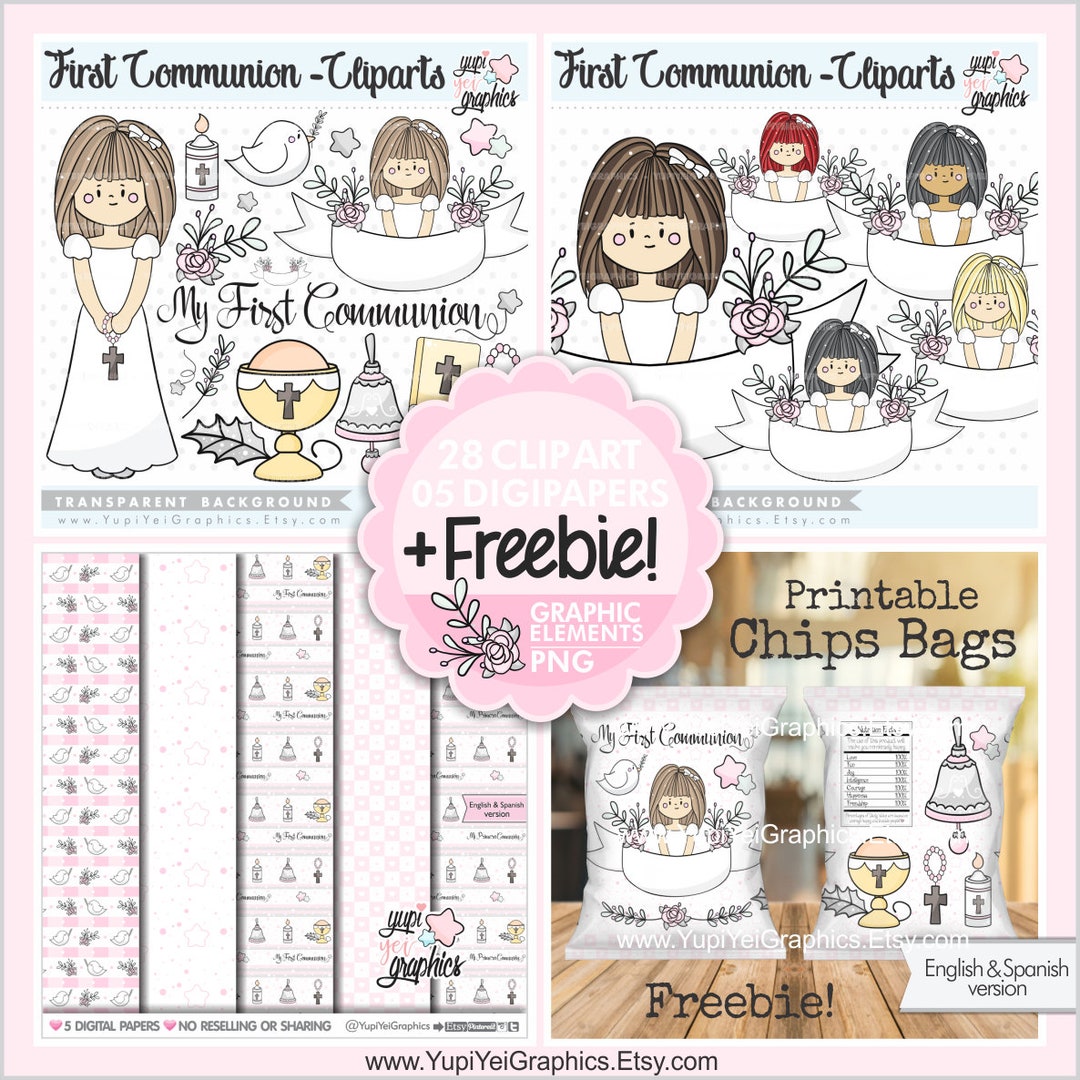 First Communion Clipart, First Communion Girl, First Communion Graphics ...