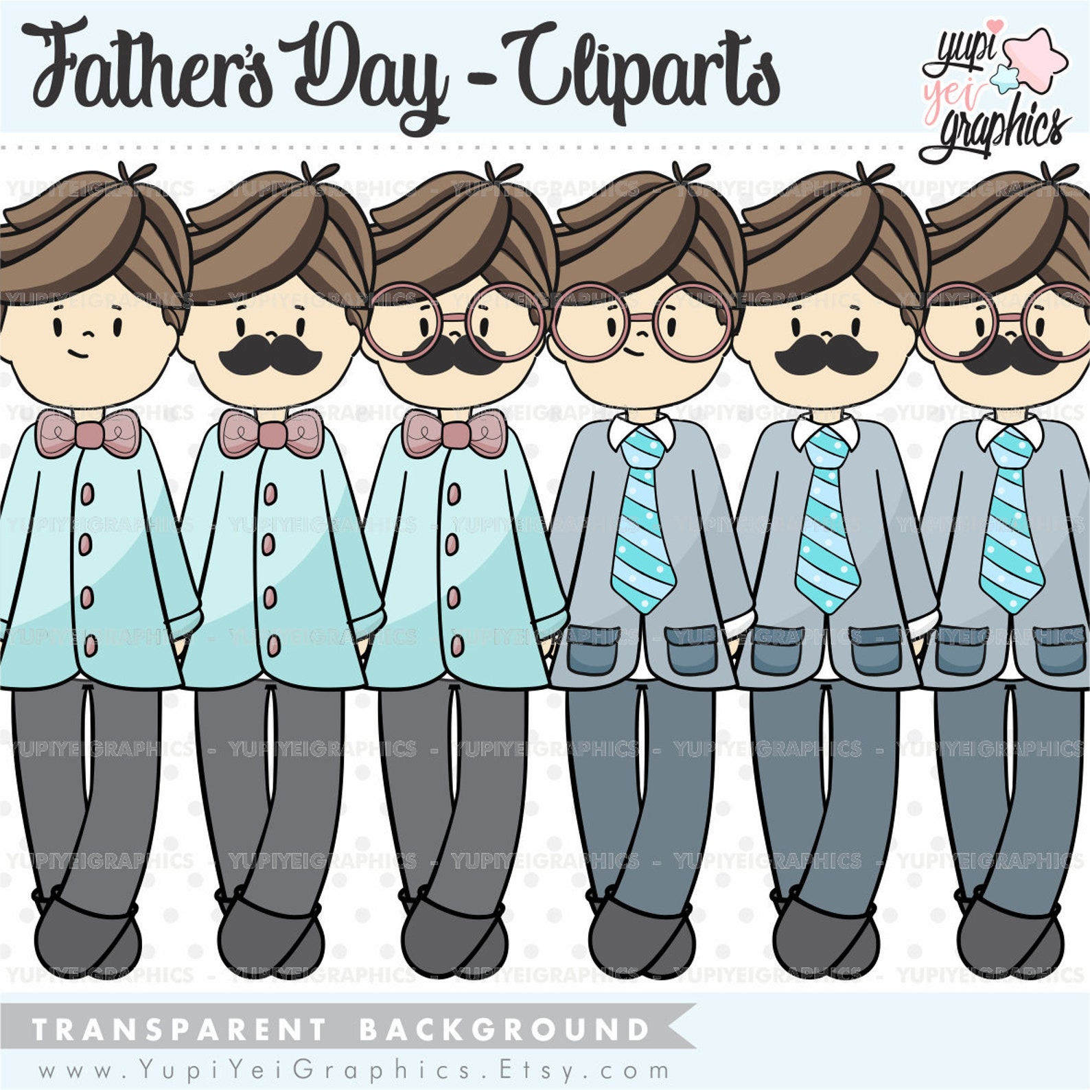 Father's Day Clipart Fathers Day Clipart COMMERCIAL USE - Etsy