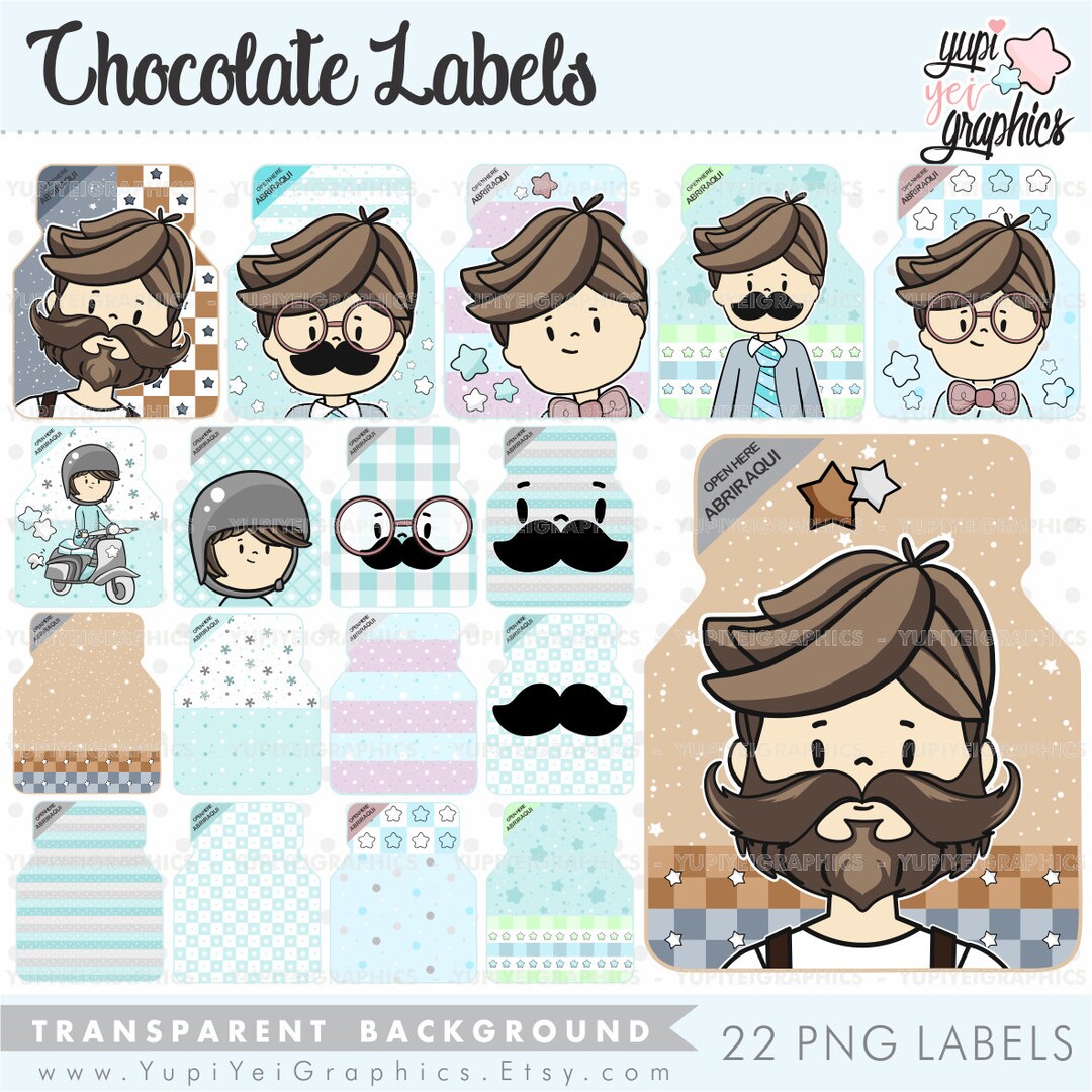 Chocolate Labels PNG, Chocolate Labels, Chocolate Treat Labels, Boy ...