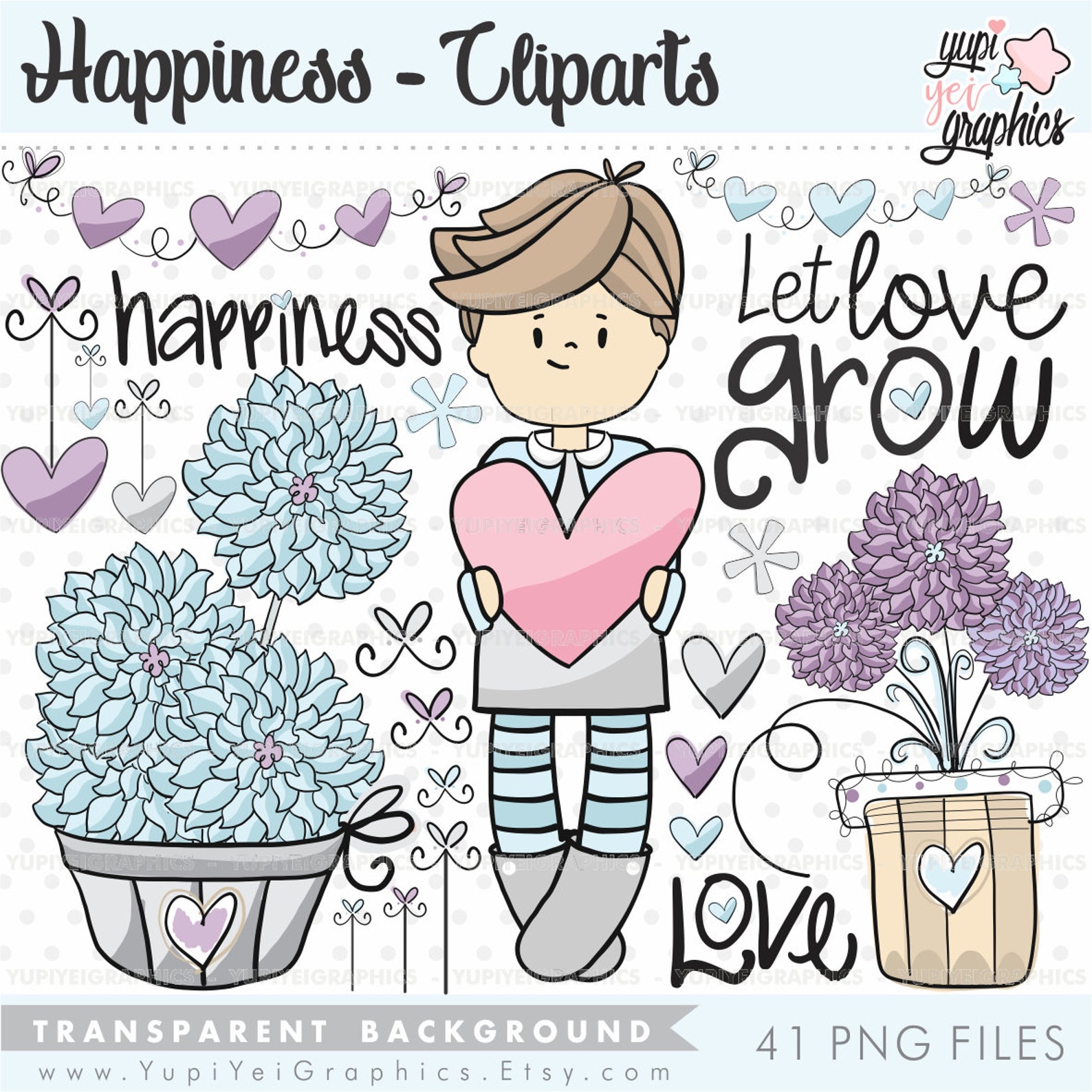 Love Clip Art Love Graphics COMMERCIAL USE Valentine's - Etsy