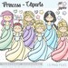 Princess Clip Art, Princesses Clipart, COMMERCIAL USE, Fairy Tale ...