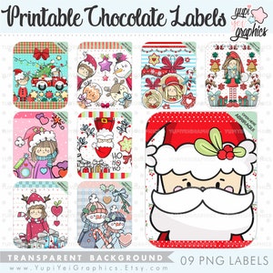 Christmas Chocolate Labels PNG, Chocolate Labels Png, COMMERCIAL USE ...