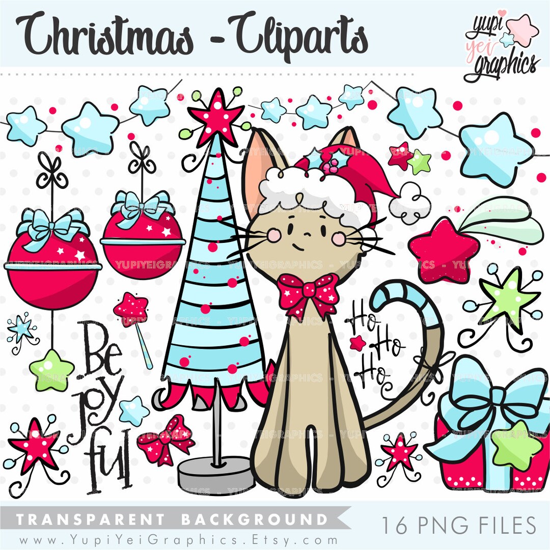 Christmas Clipart, Christmas Graphics, COMMERCIAL USE, Christmas Tree ...