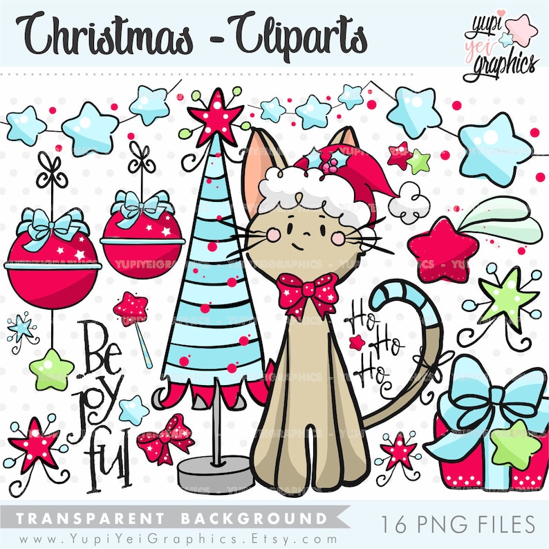 Christmas Clipart Christmas Graphics COMMERCIAL USE - Etsy