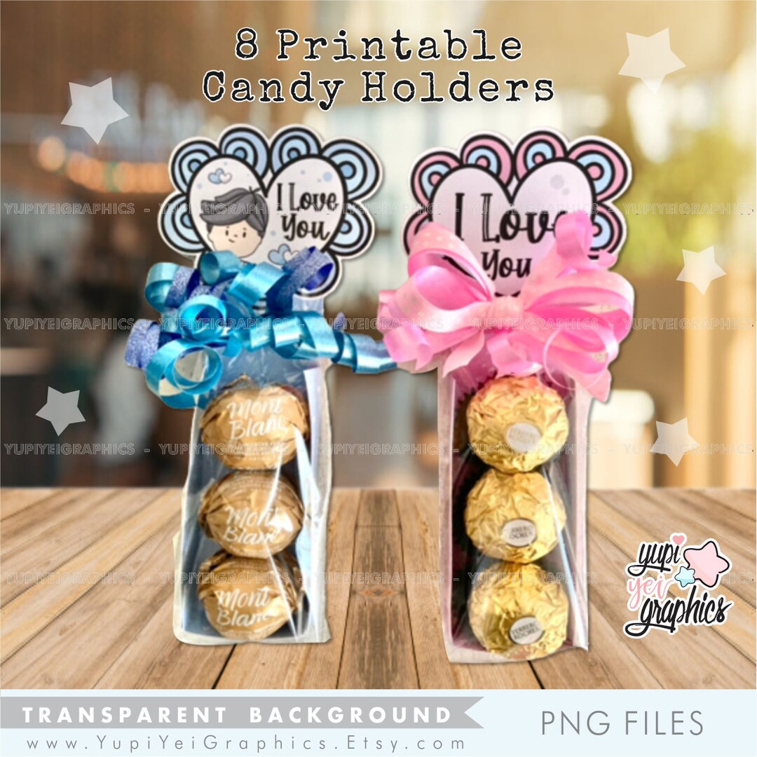 Candy Holder PNG, Valentine's Day, DIY Party Favors, Valentine's Day ...