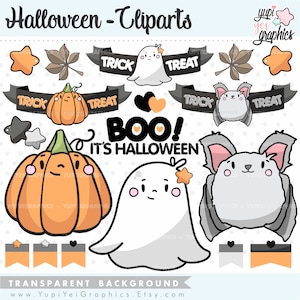 Halloween Clipart, Halloween Graphics, Ghost Clipart, Pumpkin Clipart ...