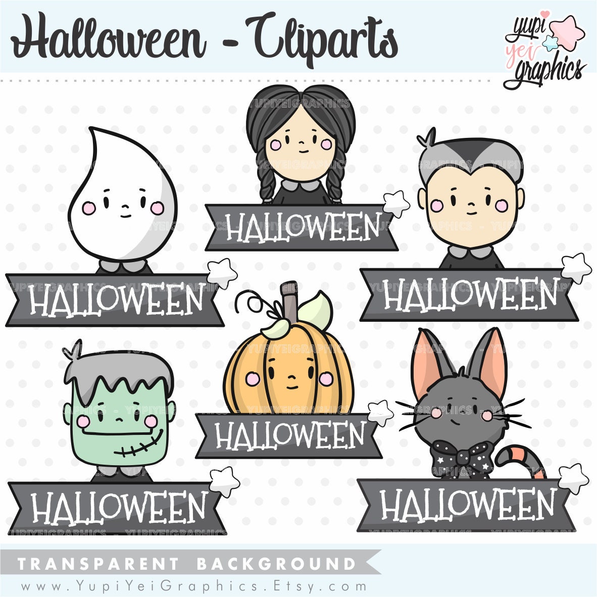 Halloween Clipart Halloween Graphics COMMERCIAL USE - Etsy