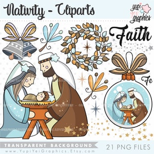 Nativity Clipart, Nativity Graphics, COMMERCIAL USE, Christmas Clipart ...