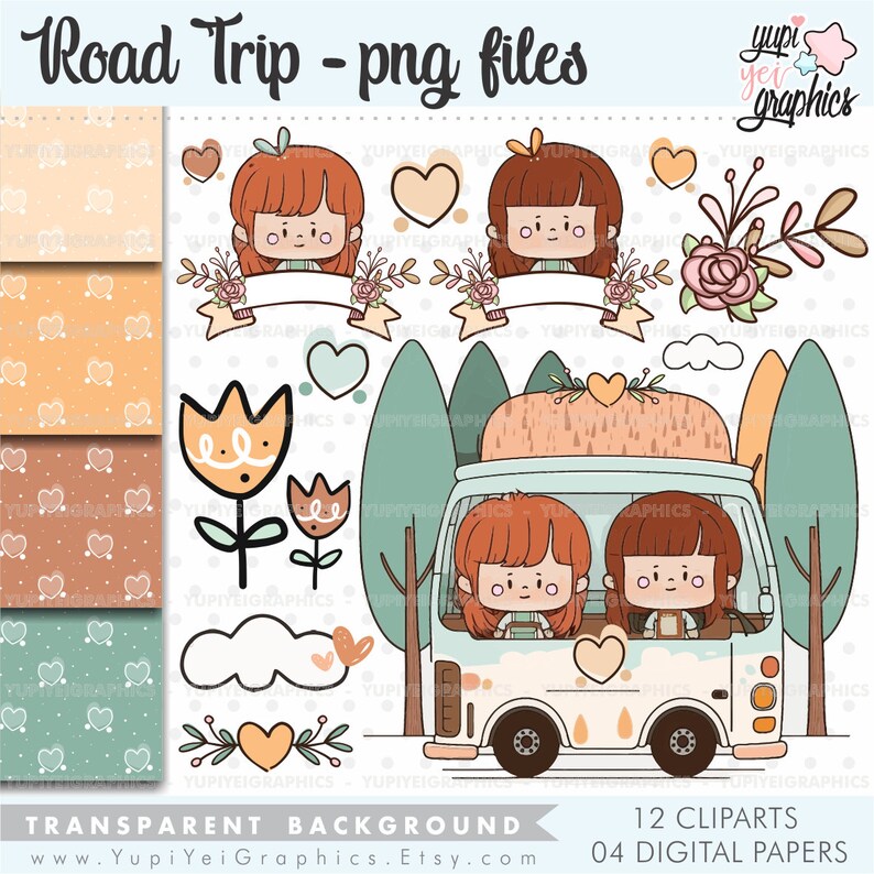 Travel Clipart Road Trip Clipart Travel PNG Adventure - Etsy