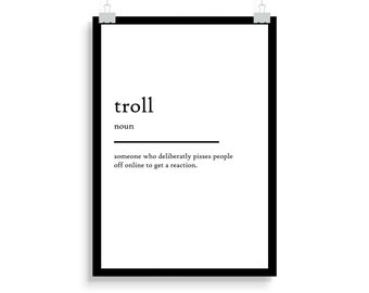 Troll Quotes | Etsy UK