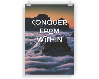 Conquer Quote | Etsy