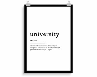 University Poster | Etsy