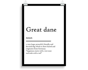 Great Dane Poster | Etsy