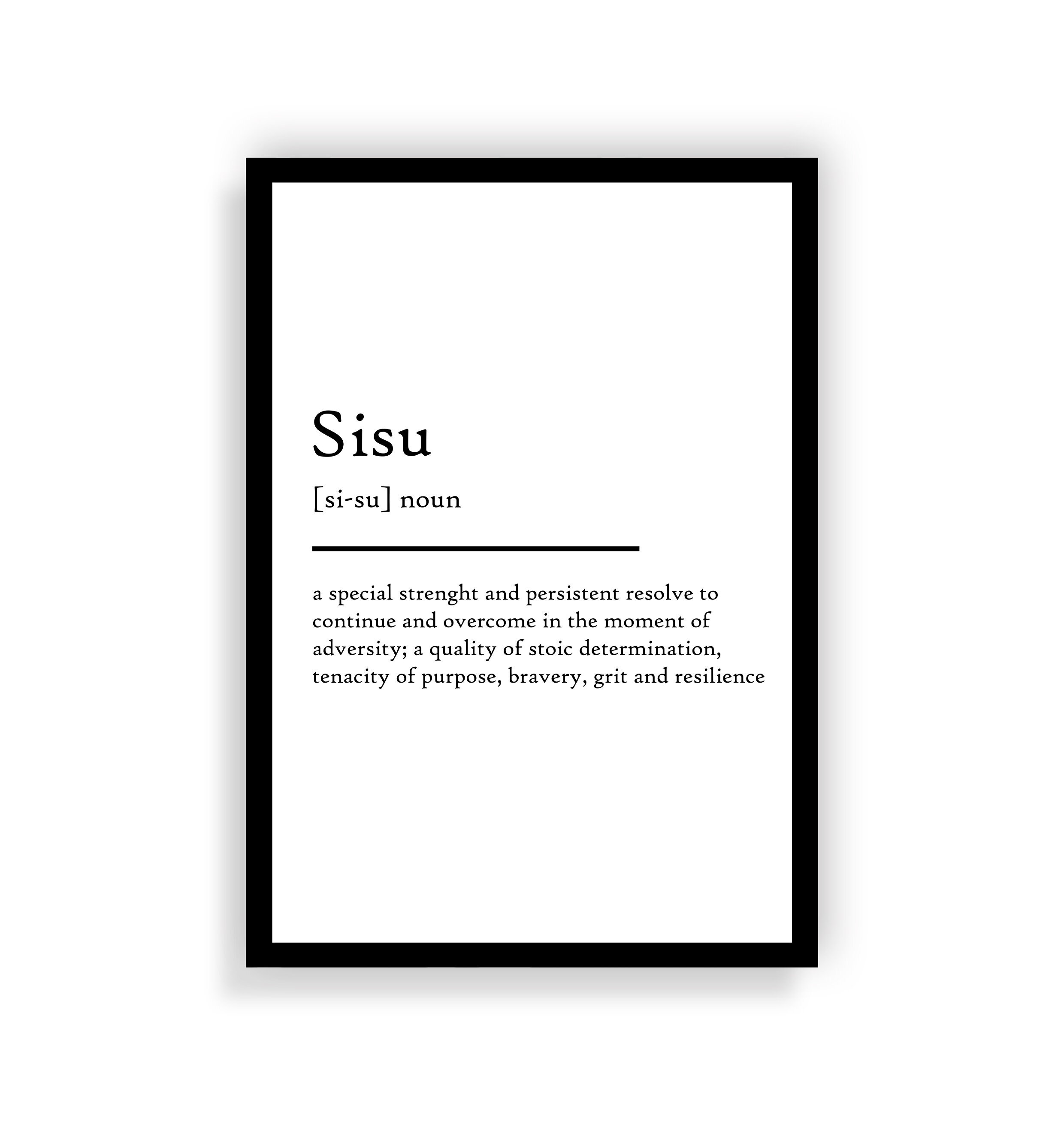Sisu Definition Print Sisu Definition Poster - Etsy UK