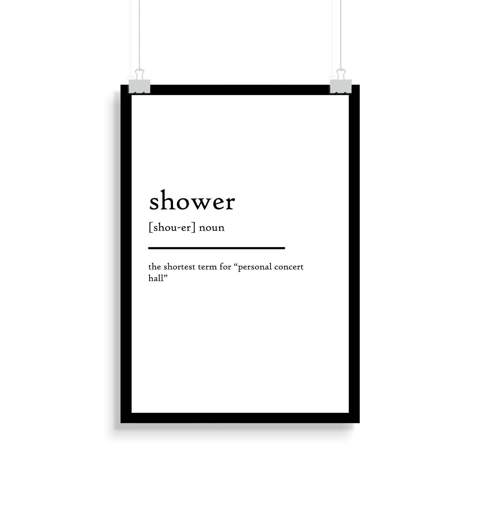 Shower Definition Print Shower Definition Poster - Etsy