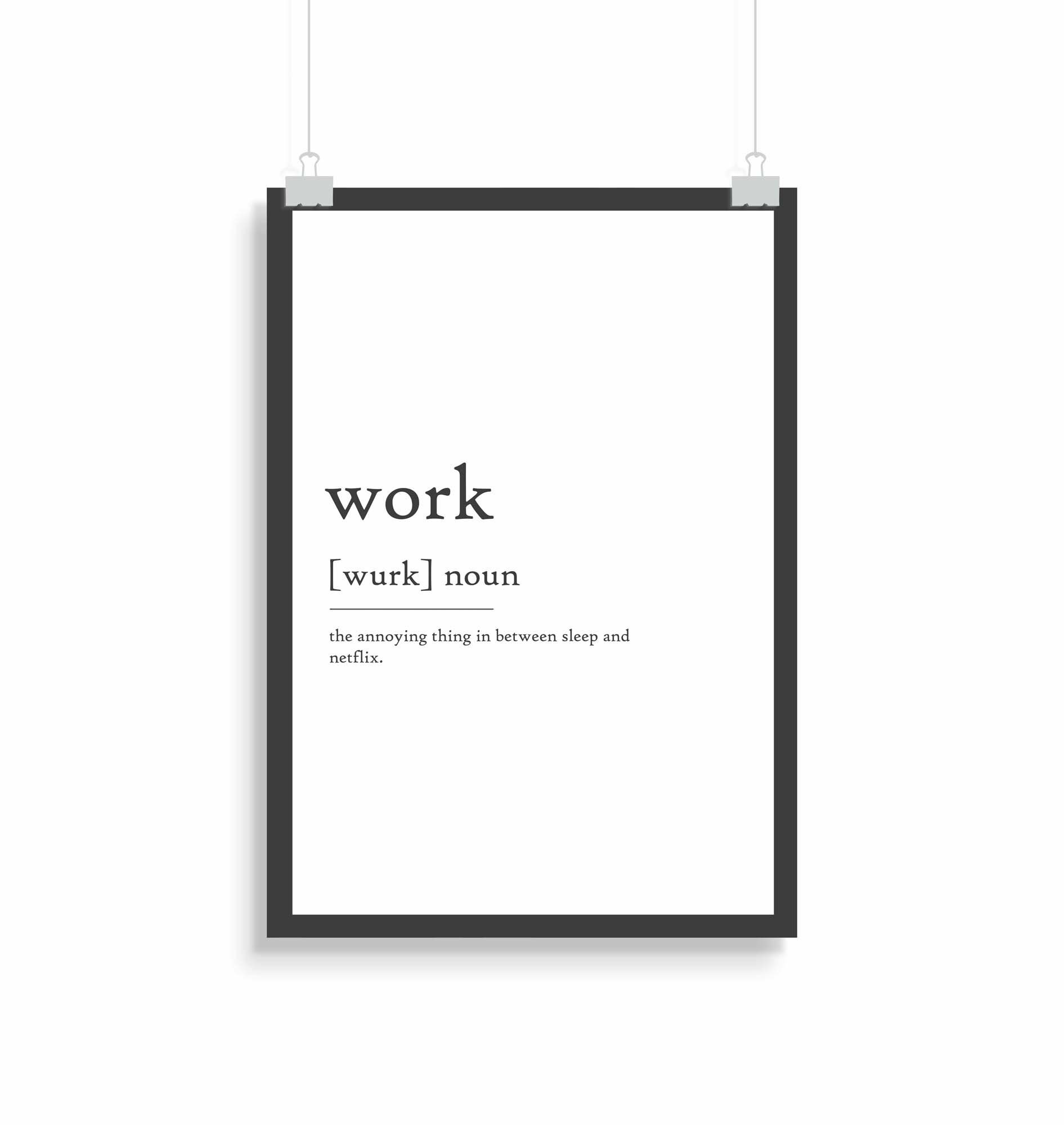 Work Definition Print Work Definition Poster Etsy Work Definition Print Work Definition Poster Etsy