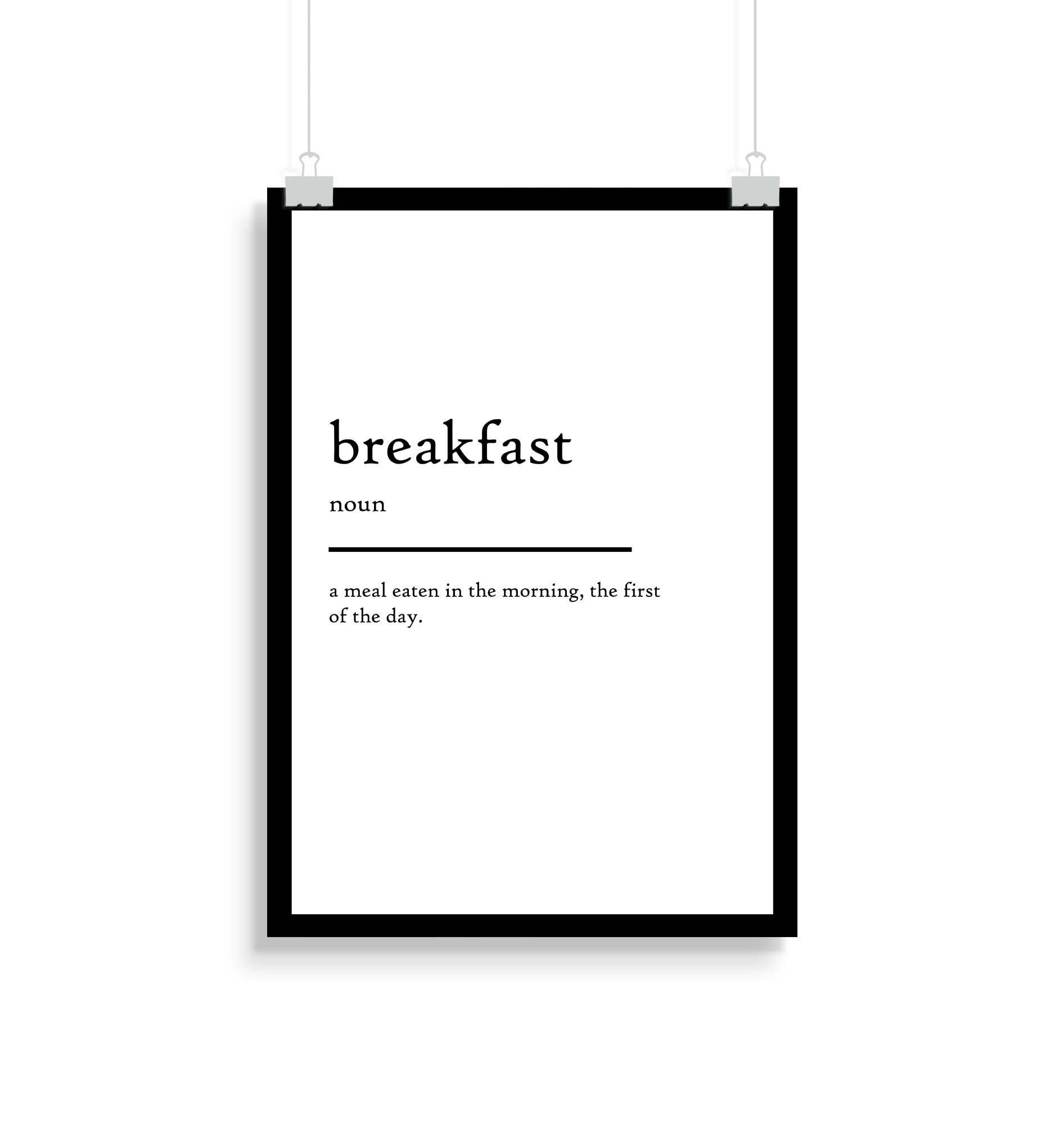 Breakfast Definition Print Breakfast Definition Poster | Etsy