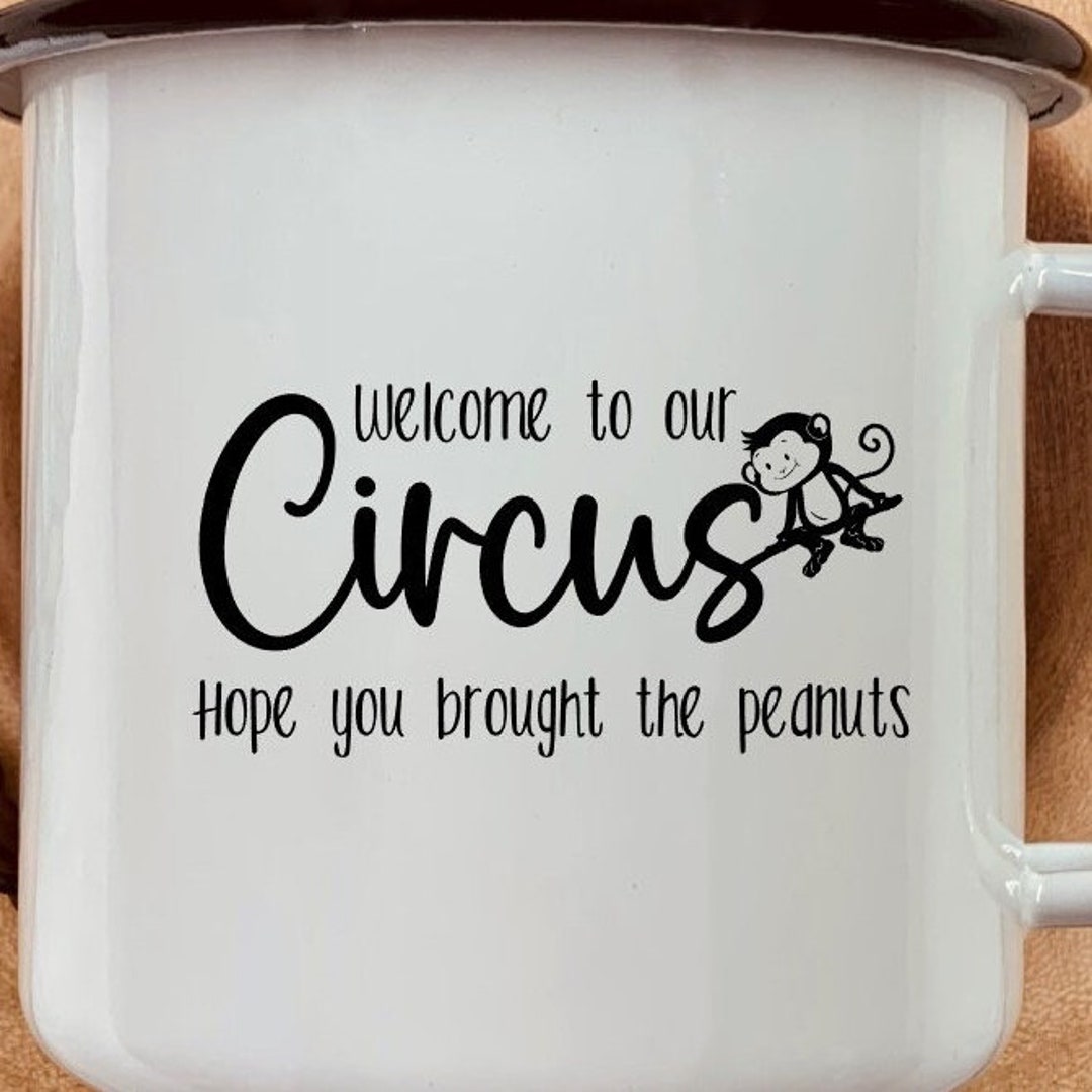 Circus Monkey SVG Cut File: Welcome Sign Cricut, Silhouette (digital ...