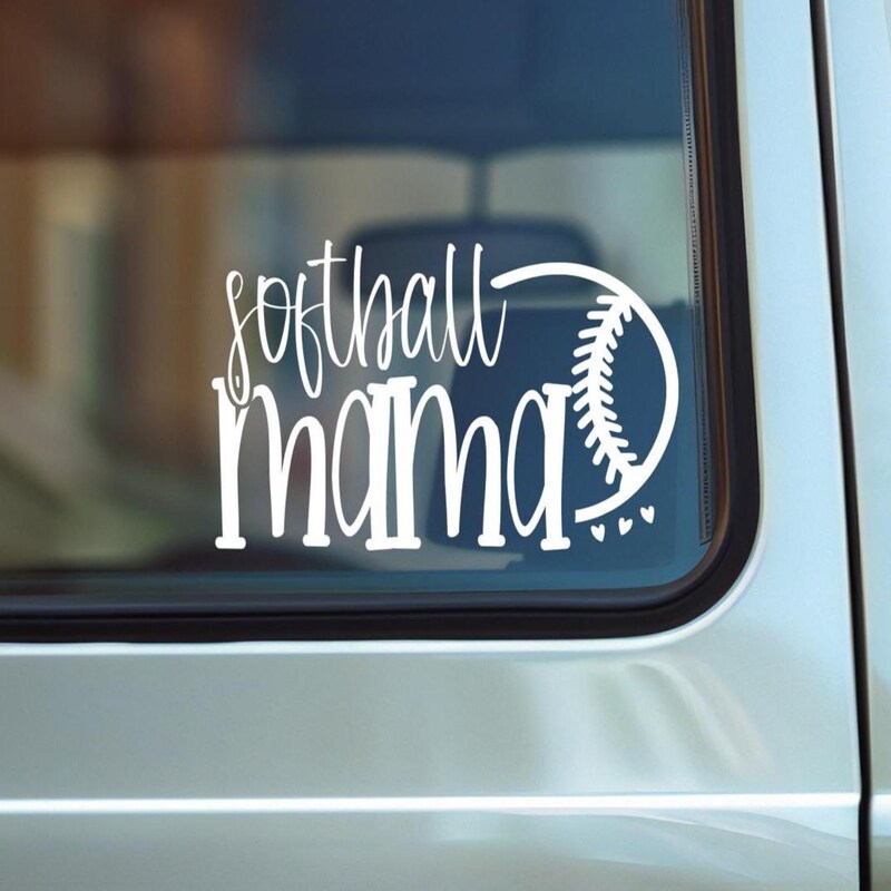 Softball Decal Car Window - Etsy