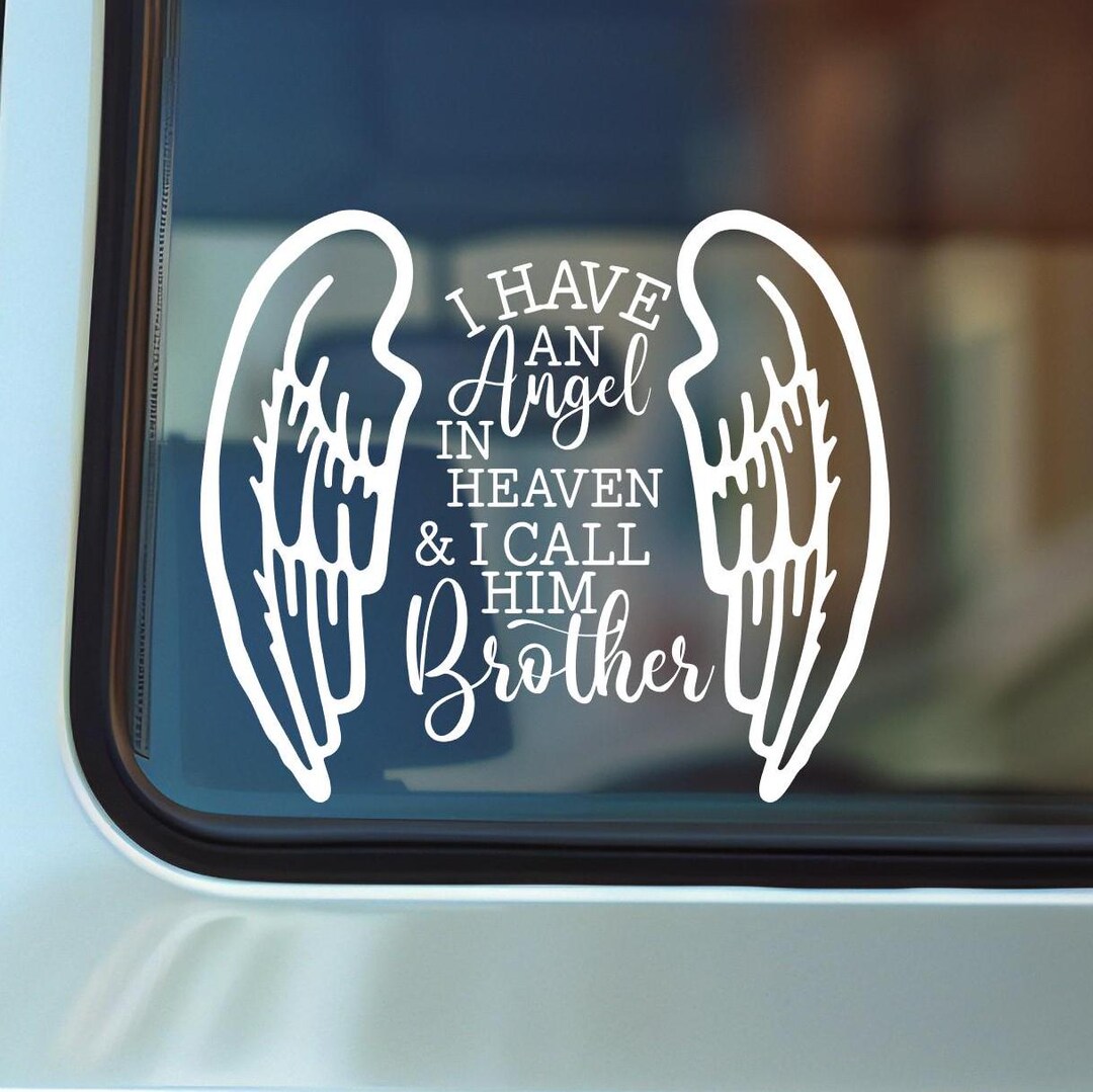 Memorial Vinyl Decal, Ornament Sticker, Brother Tribute, Car Decal ...