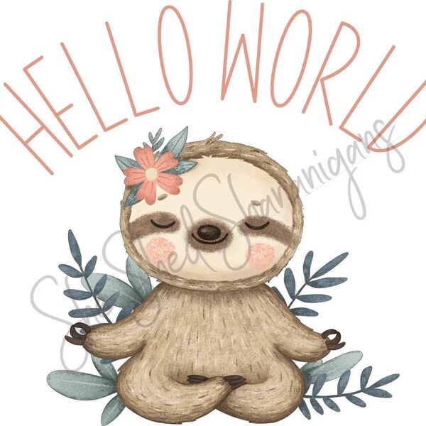 Sloth Art - Etsy