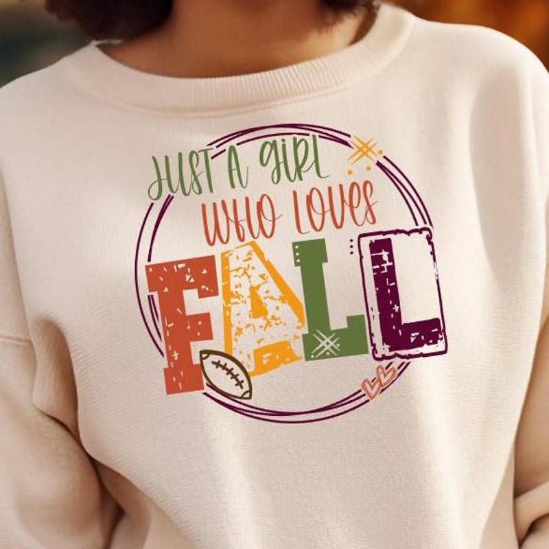 Girl Fall Svg - Etsy