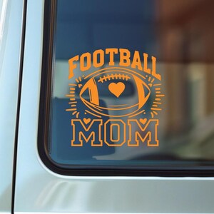 Football Mom Vinyl Decal, Car Sticker, Rear Window Decal, Easy ...
