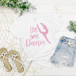 Live Love Dance Svg With Dancer. Svg Cut File. Silhouette Dxf. - Etsy