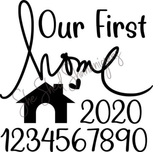 Our first Home SVG Dxf PDF jpeg or cricut silhouette | Etsy