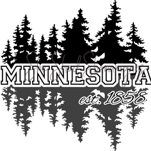 Minnesota Pine Trees Digital Download SVG, DXF, Sublimation Art ...