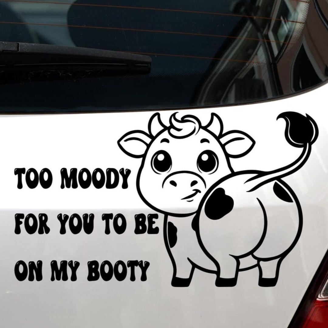 Funny Highland Cow Car Decal: Moody Animal Bumper Sticker - Etsy