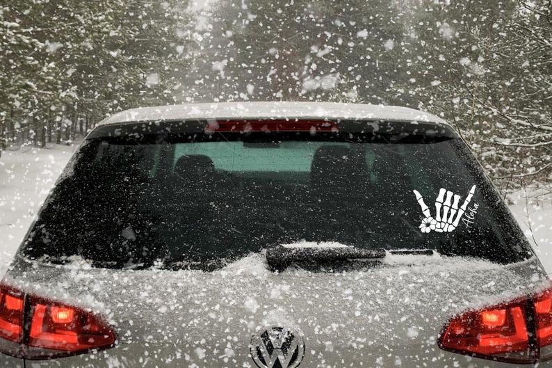 Aloha Skeleton Shaka Decal • Hawaiian Surf Car Sticker - Etsy