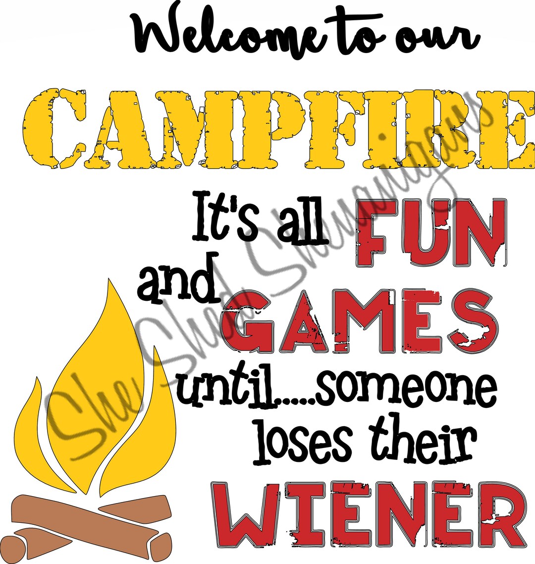 Campfire Loses Wiener SVG. Cricut Cut File. Silhouette Dxf. - Etsy