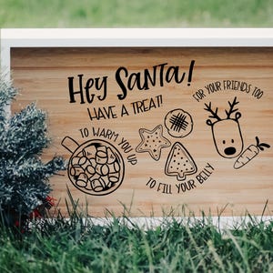 Hey Santa Vinyl Decal for Santa Treat Tray, DIY Christmas Decor ...