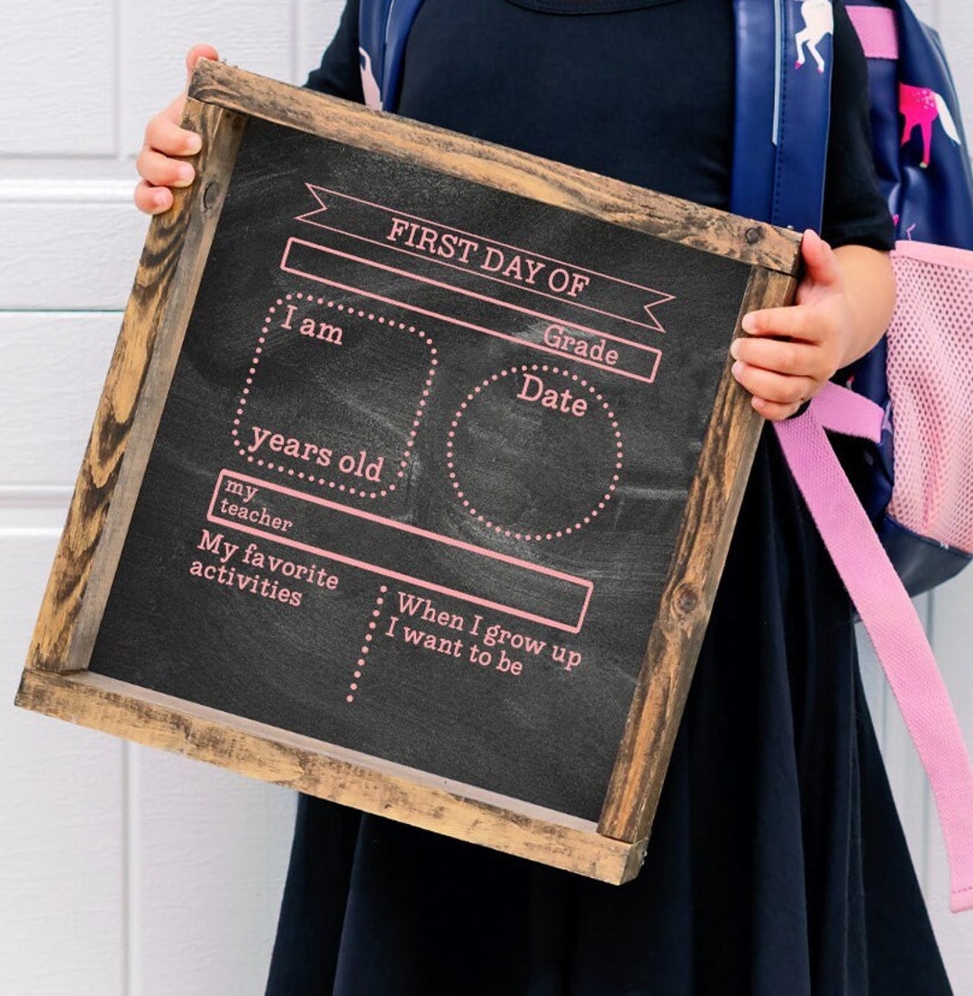 Vinyl Decal First Day of School Sign, Chalkboard Design, Classroom ...