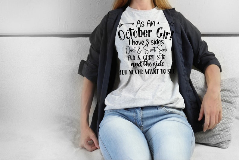 October Girls Has 3 Sides Svg Cut File. October Birthday - Etsy