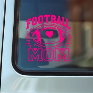 Football Mom Vinyl Decal, Car Sticker, Rear Window Decal, Easy ...