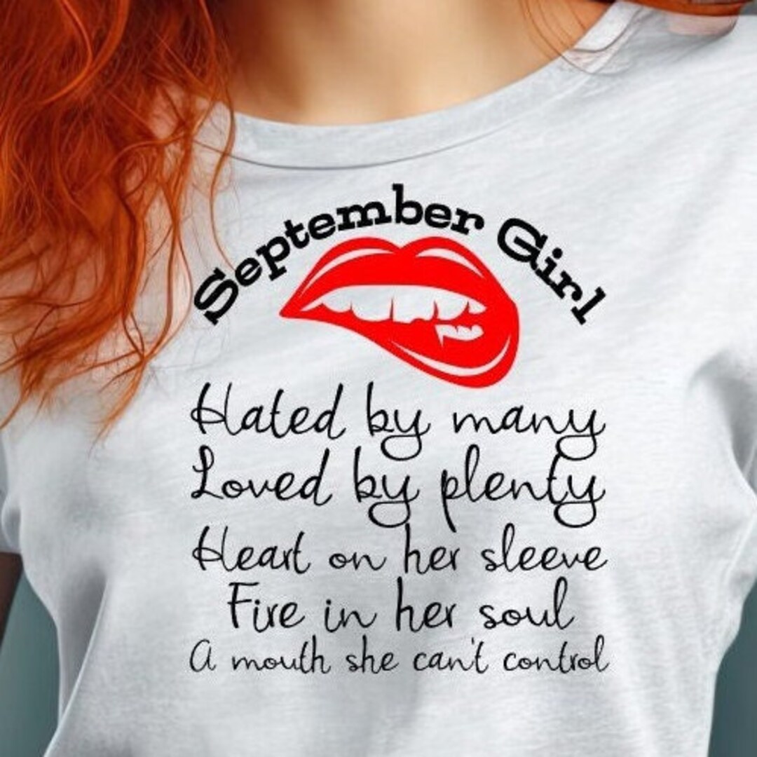 September Birthday Girl SVG Design, Cricut Silhouette DXF, Birthday ...