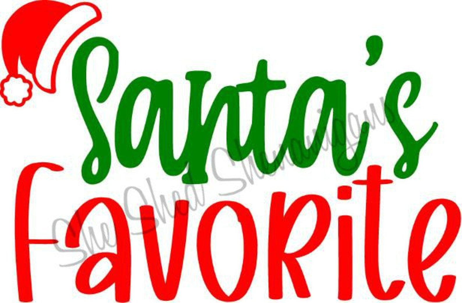 Santa's Favorite SVG DXF PDF Jpeg for Cricut Silhouette - Etsy