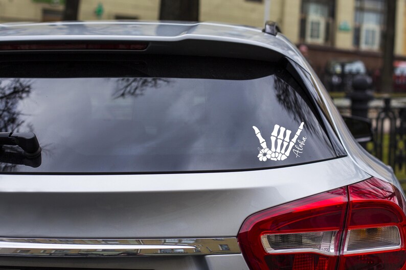 Aloha Skeleton Shaka Decal • Hawaiian Surf Car Sticker - Etsy