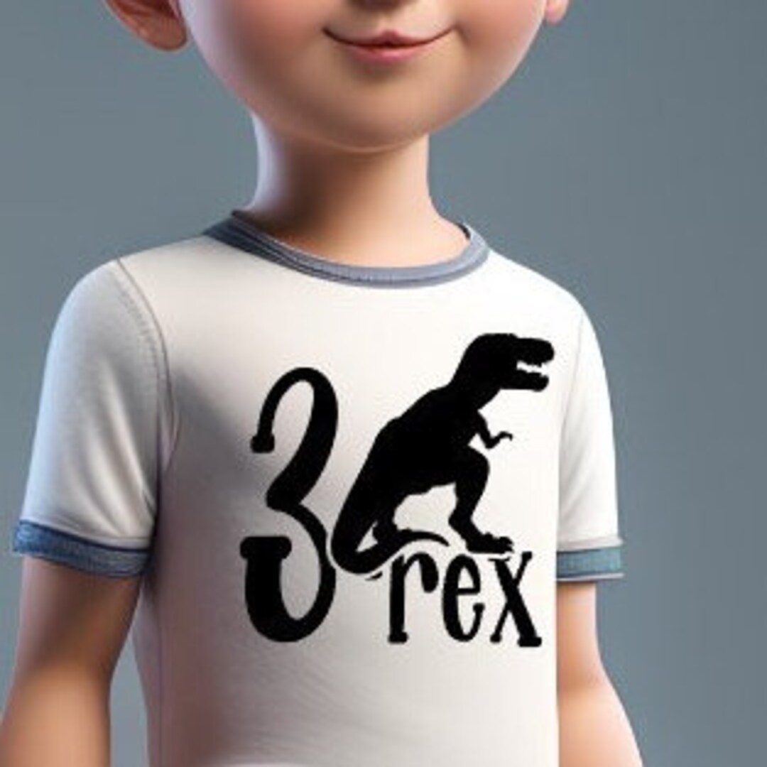 Three Rex SVG Cut File. Third Birthday. SVG Cut File. Cricut Cut File ...