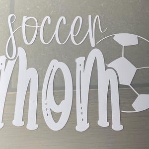 Soccer Mom Car Vinyl Decal, Rear Window Sticker, Easy Application ...