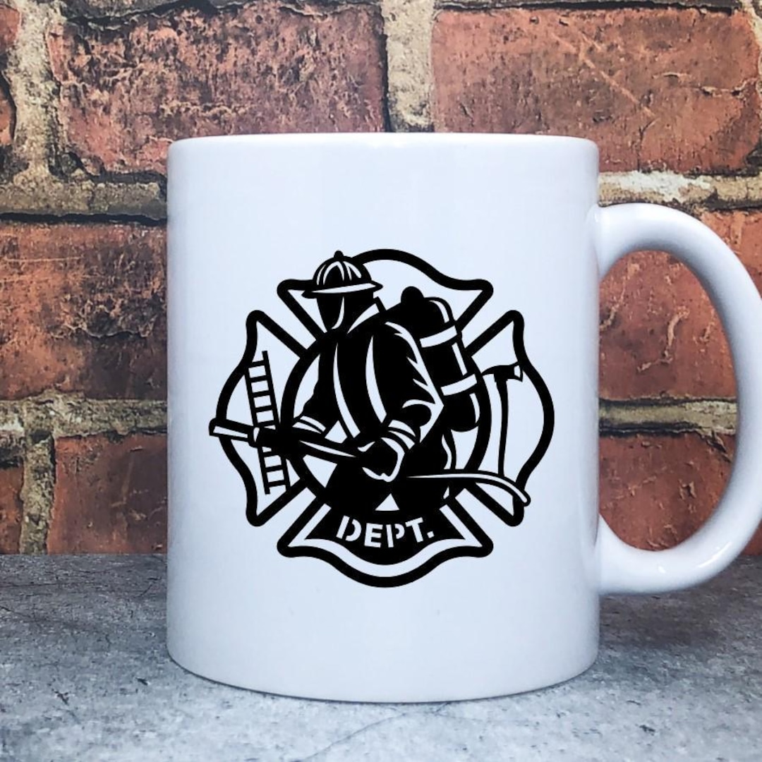 Fireman Vinyl Decal, Fire Fighter Car Sticker, Rear Window Decal ...