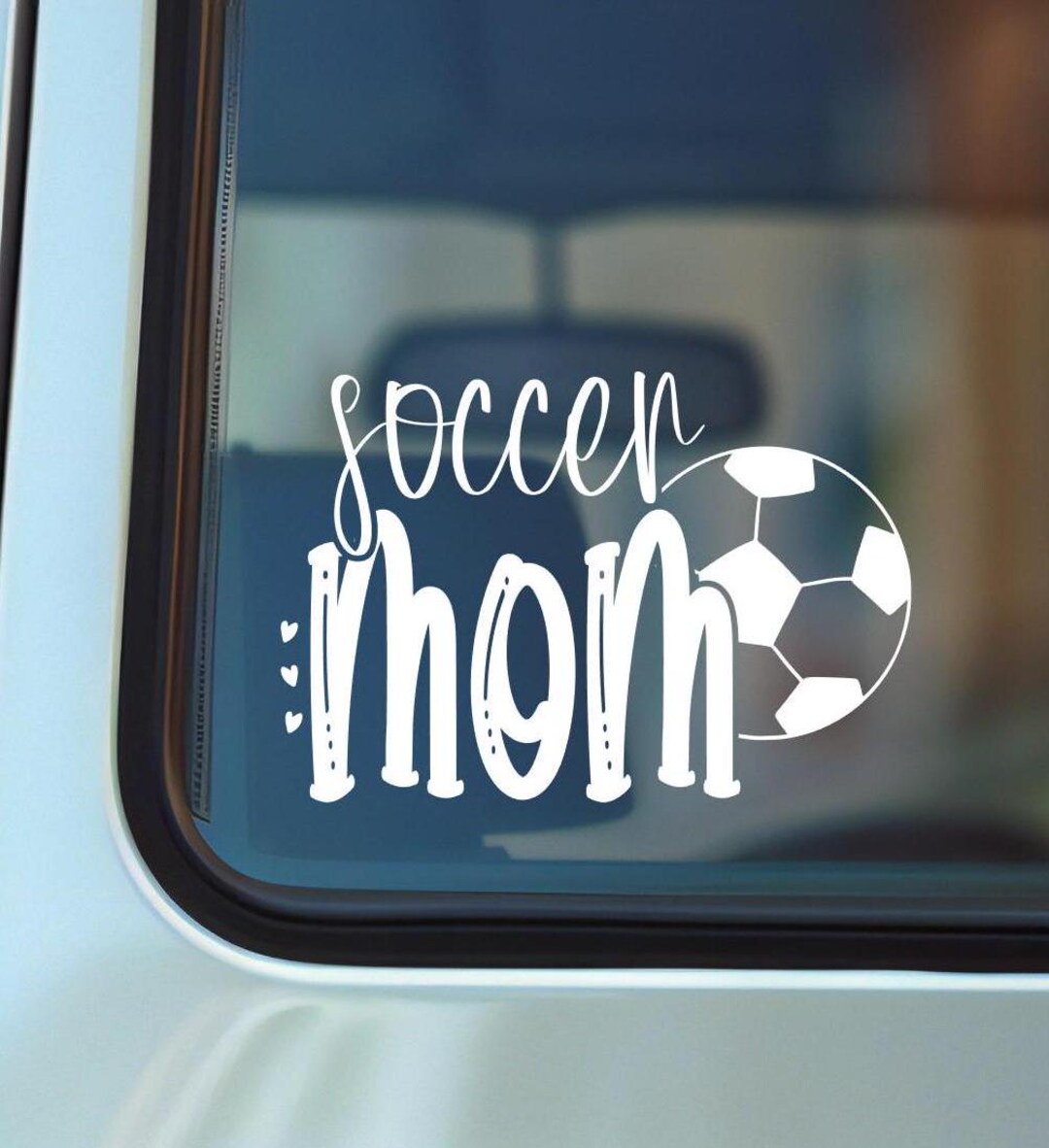 Soccer Mom Car Vinyl Decal, Rear Window Sticker, Easy Application ...
