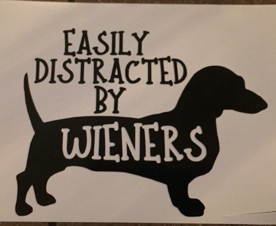 Funny Wiener Dog Vinyl Decal: Dachshund Car Sticker - Etsy