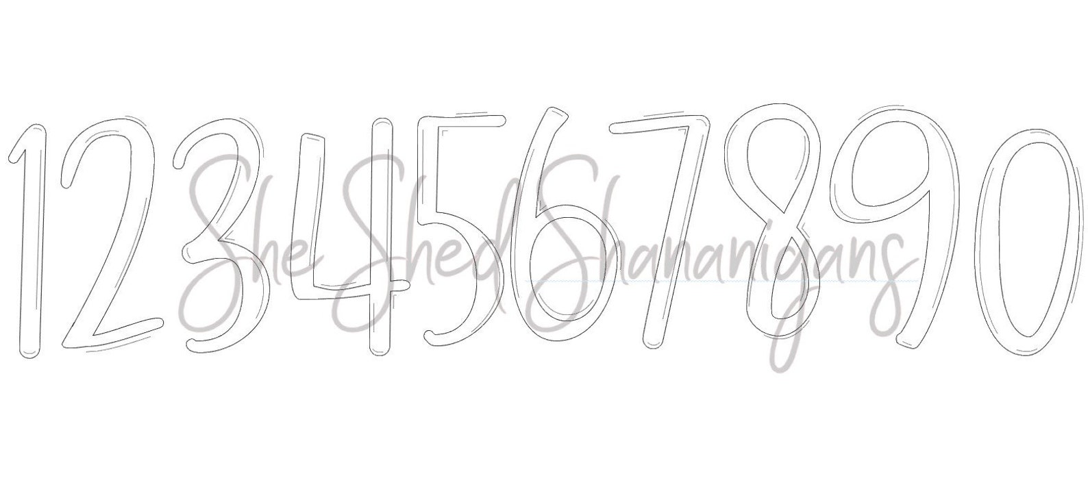 Doodle Font Full Set Alphabet Small Letters and Numbers | Etsy